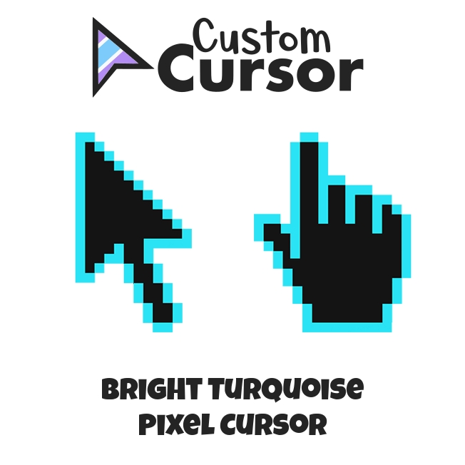 Bright Turquoise Pixel cursor – Custom Cursor