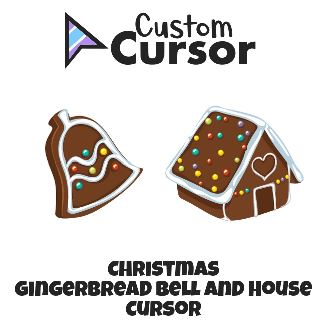 Christmas Gingerbread Bell and House cursor – Custom Cursor