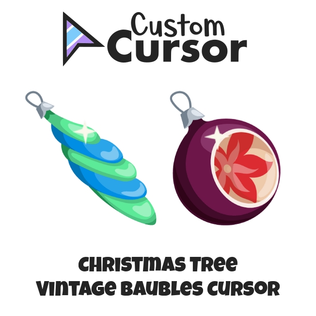 Christmas Tree Vintage Baubles cursor – Custom Cursor