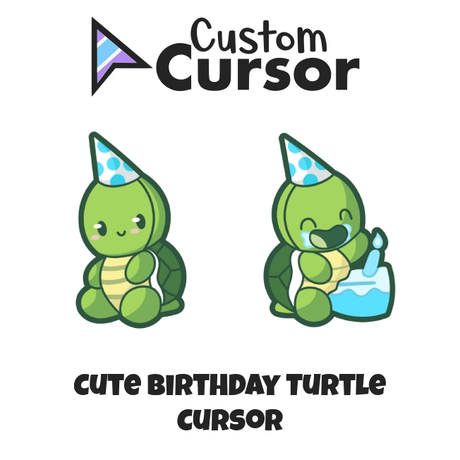 Cute Birthday Turtle cursor – Custom Cursor