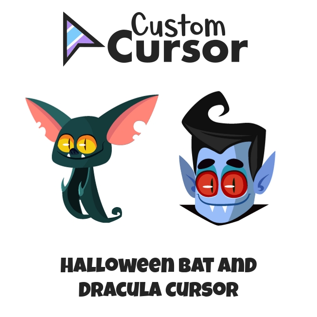 Halloween Bat and Dracula cursor – Custom Cursor