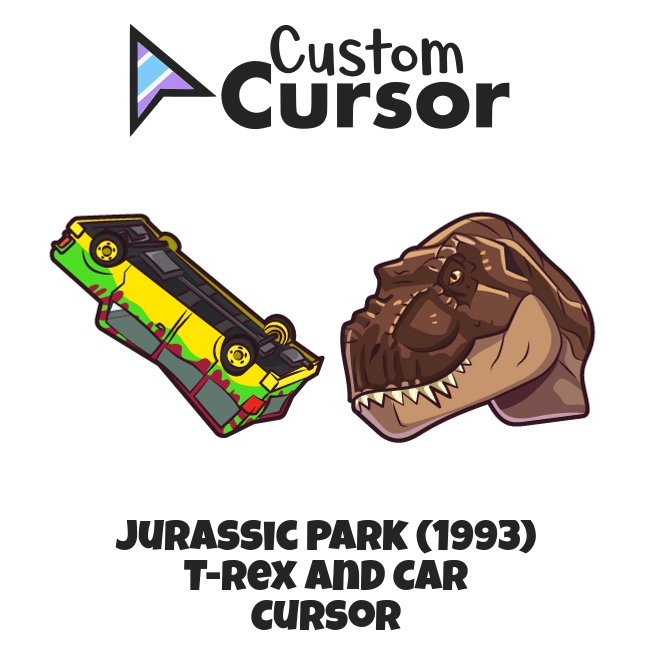 Jurassic Park (1993) T-Rex and Tour Vehicle Car cursor – Custom Cursor