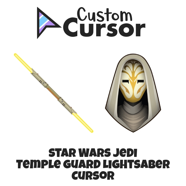 Star Wars Jedi Temple Guard and Yellow Lightsaber cursor – Custom Cursor