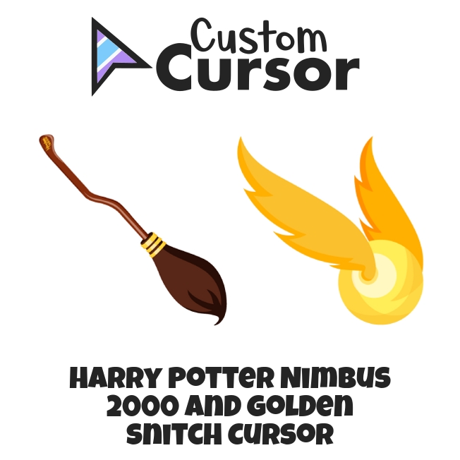Harry Potter Nimbus 2000 and Golden Snitch cursor – Custom Cursor