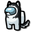 Among Us White Husky Character cursor – Custom Cursor
