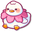 Kawaii Duck with Strawberry Hat and Flower Collar cursor – Custom Cursor