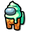 Among Us Green Mint Ice Cream Character cursor – Custom Cursor