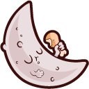 Cute Full Moon курсор пак – Custom Cursor browser extension