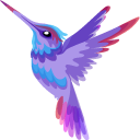Hummingbird and Fuchsia Flower cursor – Custom Cursor browser extension
