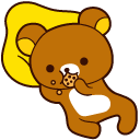 Rilakkuma Eating Cookie cursor – Custom Cursor browser extension