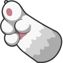 White Cat Paw cursor – Custom Cursor browser extension