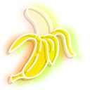 Yellow Banana Neon cursor – Custom Cursor browser extension