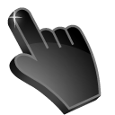 Jet Black 3D cursor – Custom Cursor browser extension