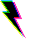 CMYK Lightning Bolt cursor – Custom Cursor browser extension