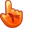 Materials Amber with Mosquito cursor – Custom Cursor browser extension