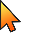 Orange Juice Gradient cursor – Custom Cursor browser extension