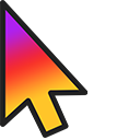 Social Media Gradient cursor – Custom Cursor browser extension