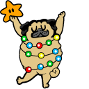 Cute Christmas Tree Pug cursor – Custom Cursor browser extension