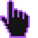Heliotrope Pixel cursor – Custom Cursor browser extension