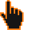 Pumpkin Pixel cursor – Custom Cursor browser extension