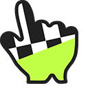Checkered with Lime cursor – Custom Cursor browser extension