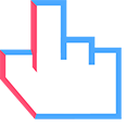 Red & Blue Stroke cursor – Custom Cursor browser extension