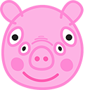 Peppa Pig Front View cursor – Custom Cursor browser extension