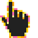 Beach Sunset Pixel cursor – Custom Cursor browser extension