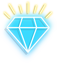Blue Diamond Neon cursor – Custom Cursor browser extension