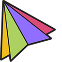 Colored Triangles cursor – Custom Cursor browser extension