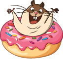 Cute Hamster with Donut cursor – Custom Cursor browser extension