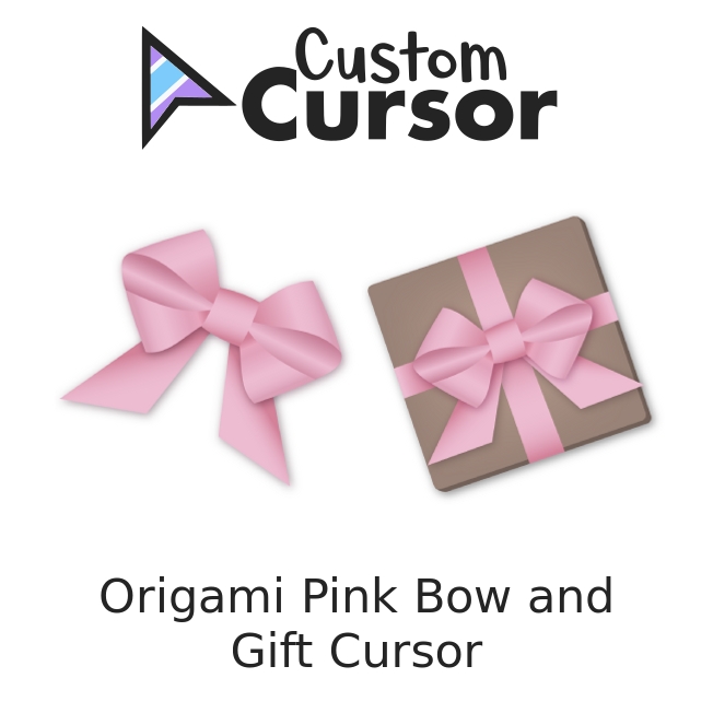 Origami Pink Bow and Gift курсор пак – Custom Cursor