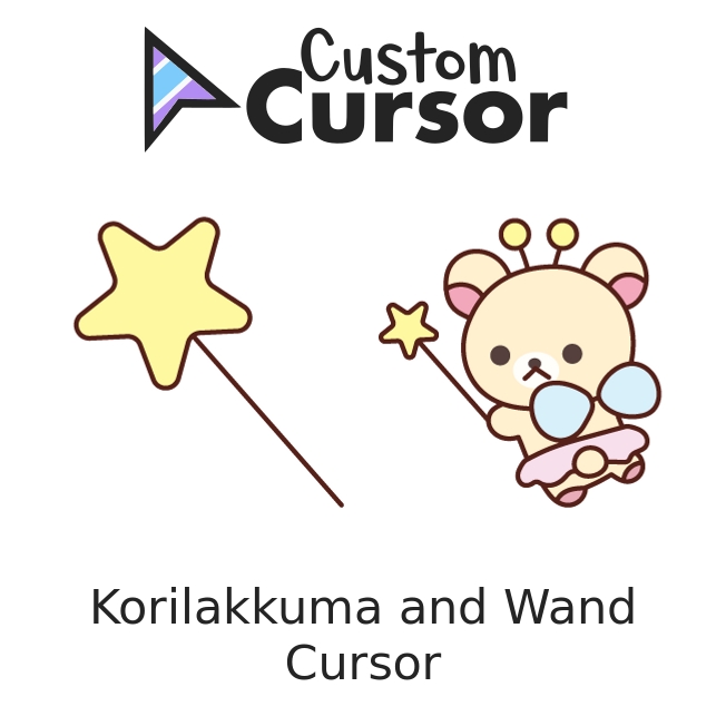 Rilakkuma Korilakkuma and Wand cursor – Custom Cursor