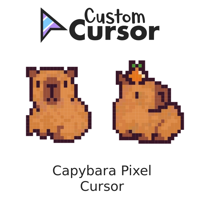 Capybara Pixel Cursor Custom Cursor