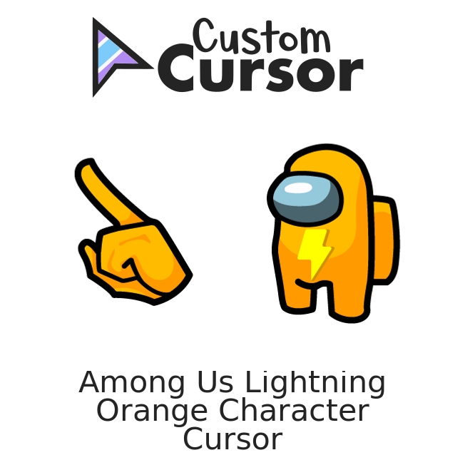 Among Us Lightning Orange Character cursor – Custom Cursor