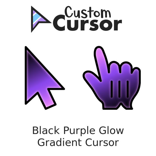 Black Purple Glow Gradient cursor – Custom Cursor