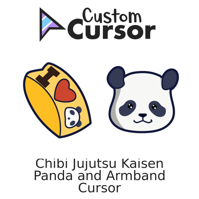Cute Jujutsu Kaisen Panda et Brassard Curseur – Custom Cursor