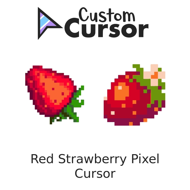 Red Strawberry Pixel cursor – Custom Cursor