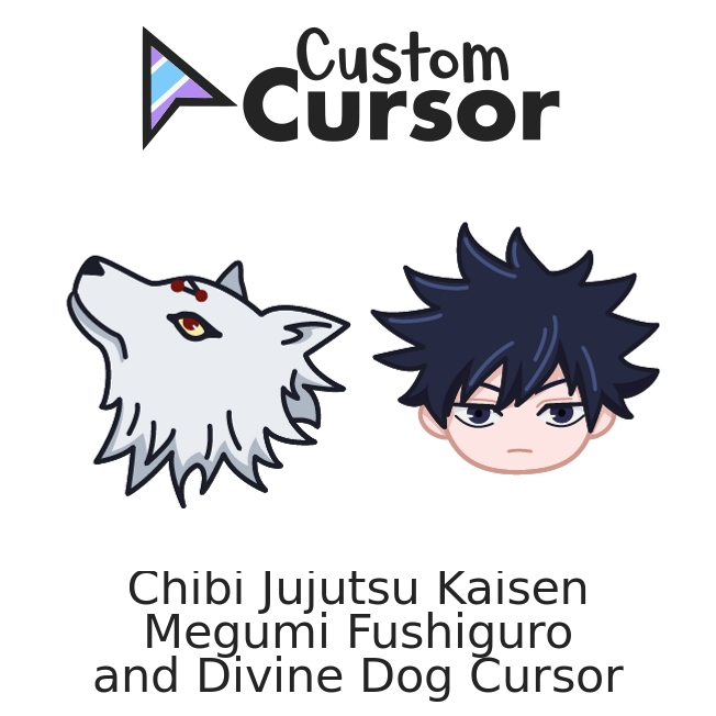 Chibi Jujutsu Kaisen Megumi Fushiguro and Divine Dog cursor – Custom Cursor