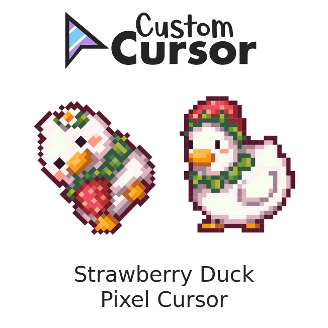 Strawberry Duck Pixel cursor – Custom Cursor