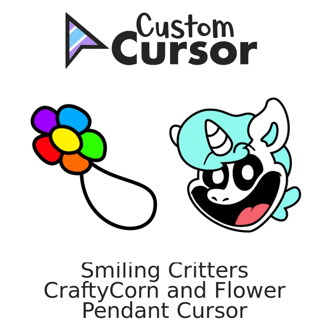 Smiling Critters CraftyCorn and Flower Pendant cursor – Custom Cursor