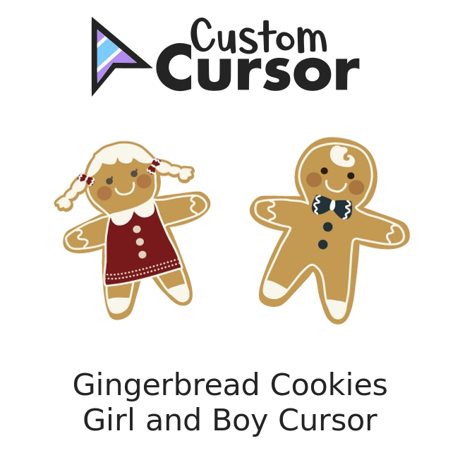 Gingerbread Cookies Girl and Boy cursor – Custom Cursor