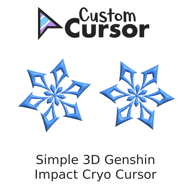 Simple 3D Genshin Impact Cryo cursor – Custom Cursor