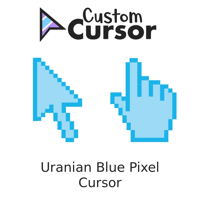 Uranian Blue Pixel cursor – Custom Cursor