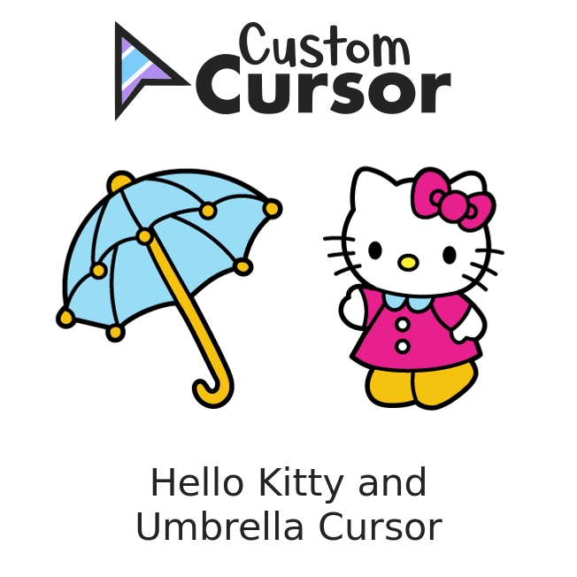 Hello Kitty and Umbrella cursor – Custom Cursor