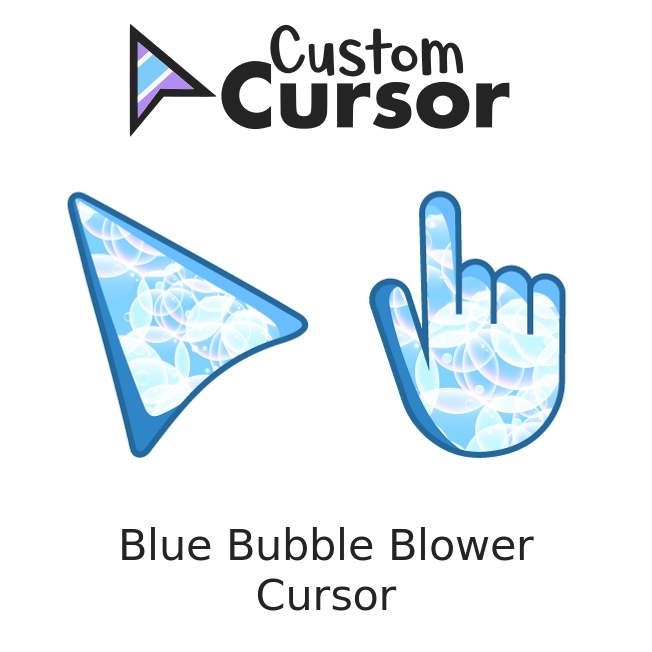 Blue Bubble Blower cursor – Custom Cursor