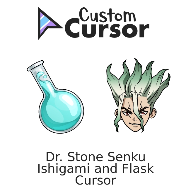 Dr. Stone Senku Ishigami and Flask cursor – Custom Cursor