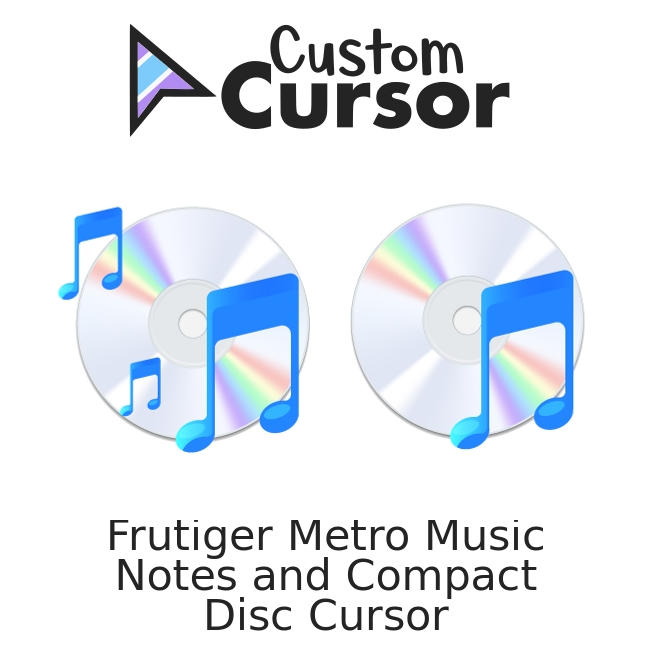 Frutiger Metro Music Notes and Compact Disc cursor – Custom Cursor
