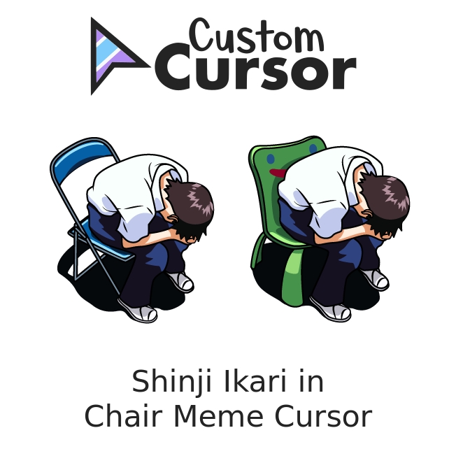 Shinji Ikari in Chair Meme cursor – Custom Cursor