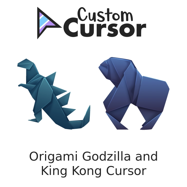 Origami Godzilla and King Kong cursor – Custom Cursor